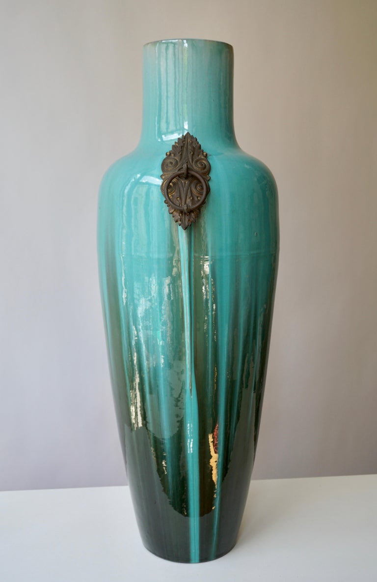 French Ceramic and Bronze Vase by Clement Massier For Sale at 1stDibs ...