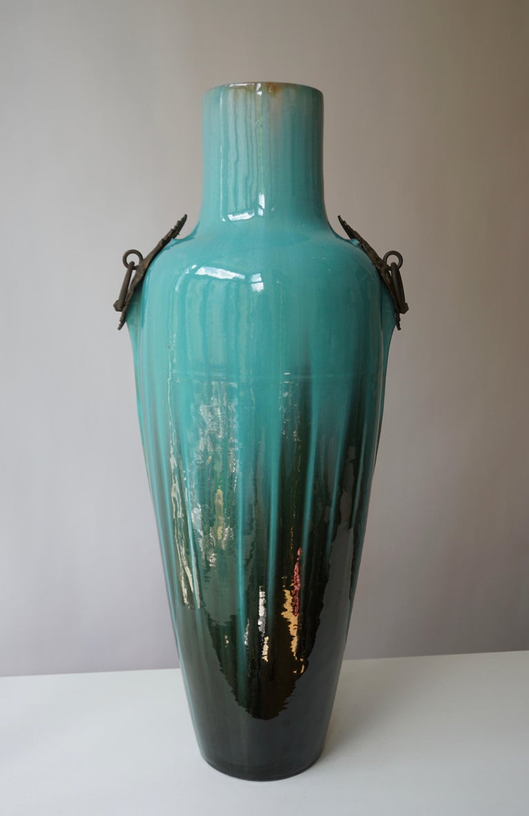 French Ceramic and Bronze Vase by Clement Massier For Sale at 1stDibs ...