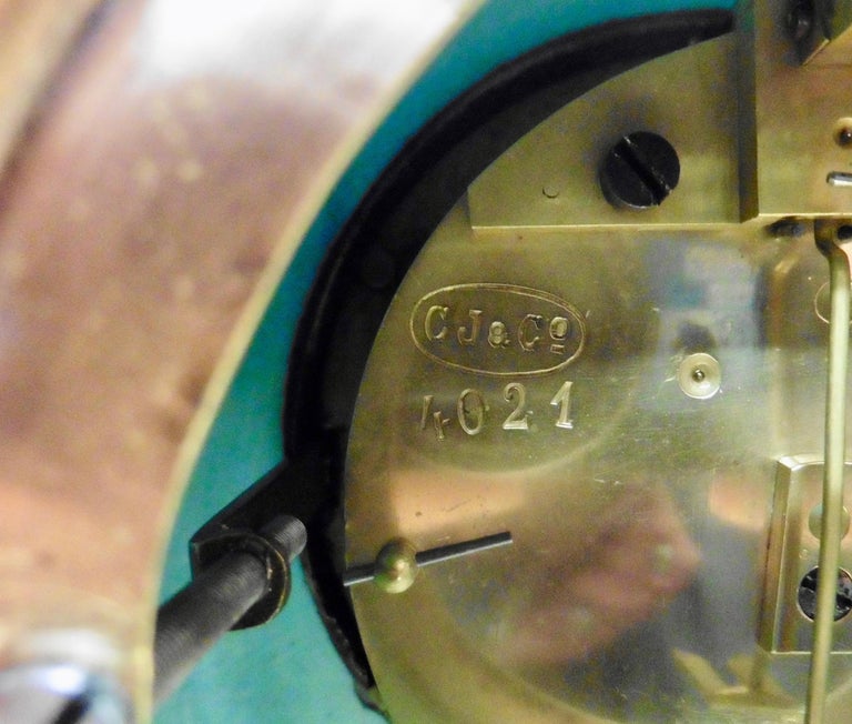 French Ceramic Mantel Clock with Chinese Decoration For Sale at 1stDibs