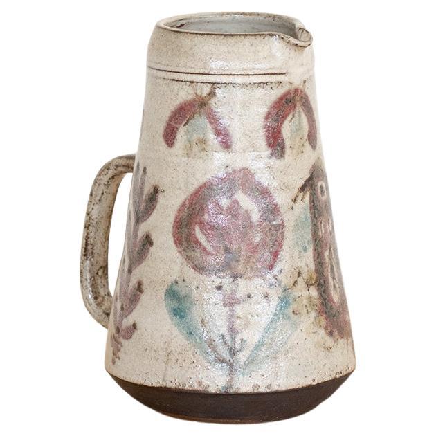 Early 1900s French Barrel-Shaped Wine Pitcher at 1stDibs
