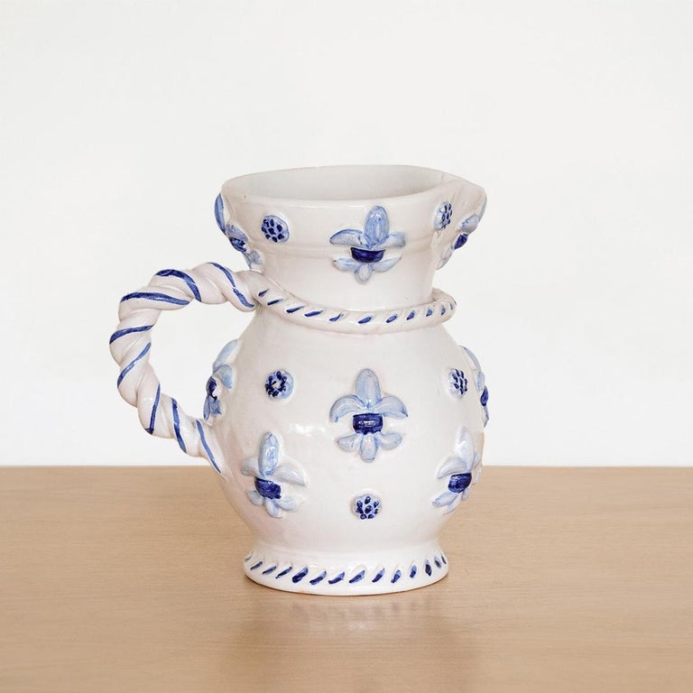 French Ceramic Pitcher For Sale at 1stDibs