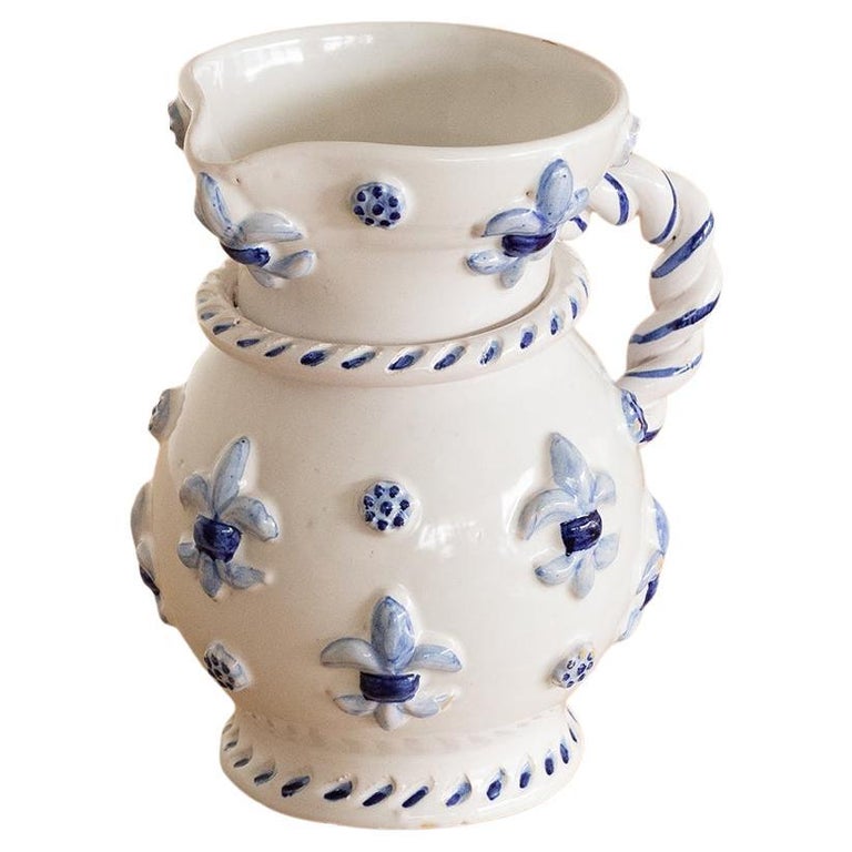 French Ceramic Pitcher For Sale at 1stDibs