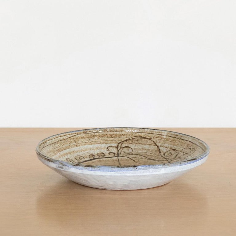 French Ceramic Plate with Face at 1stDibs