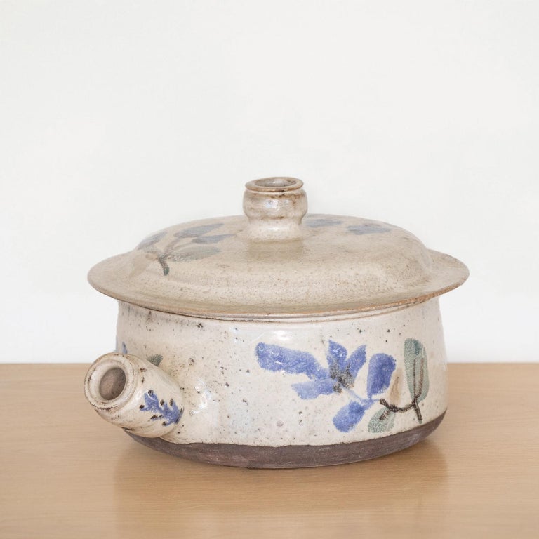 French Ceramic Pot with Lid by Gustave Reynaud For Sale at 1stDibs