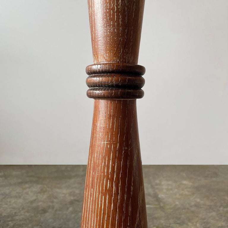 French Cerused Oak Pedestal Table For Sale at 1stDibs