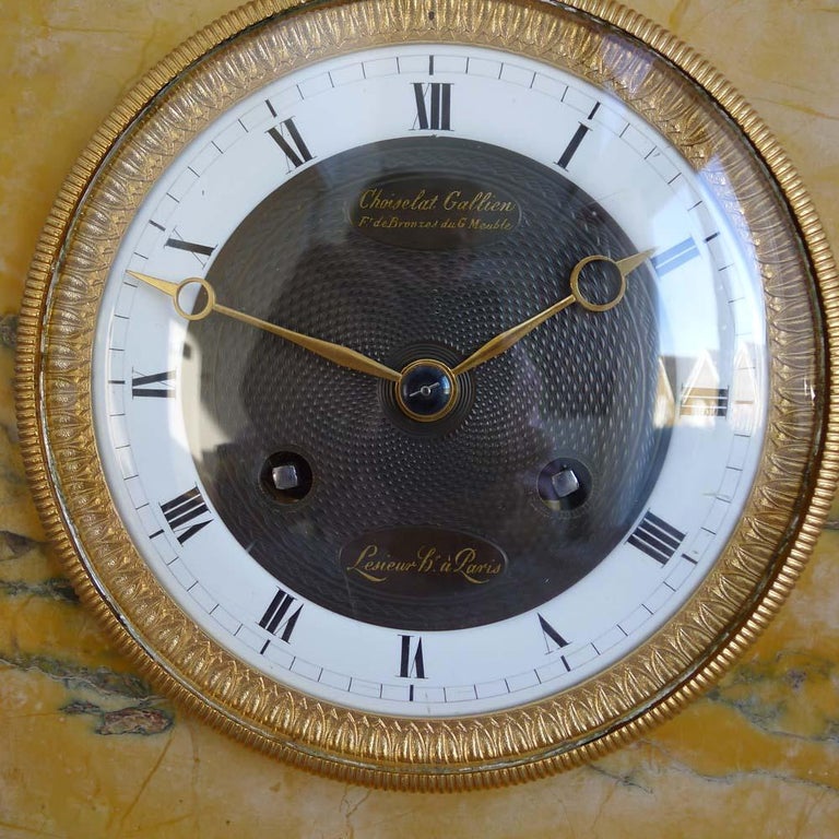 French Charles X Clock with Bust of Apollo For Sale at 1stDibs