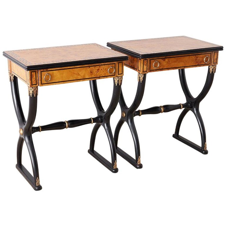 French Charles X Neoclassical Table or Nightstands at 1stDibs