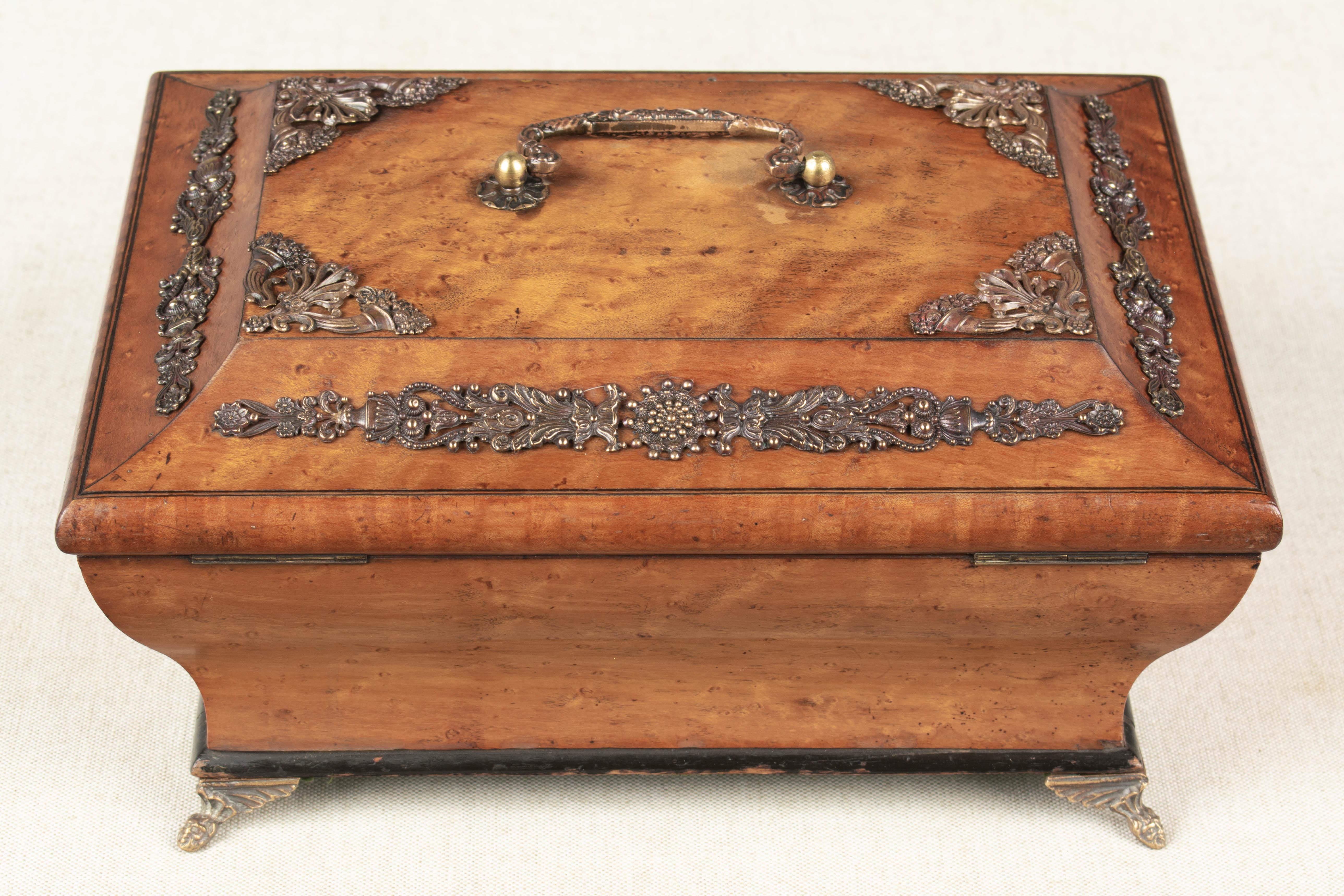 French Charles X Style Amboyna Wood Box at 1stDibs