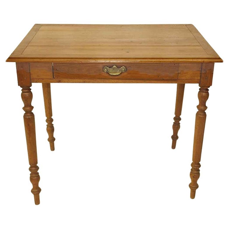French Cherry One Drawer Side Table For Sale at 1stDibs