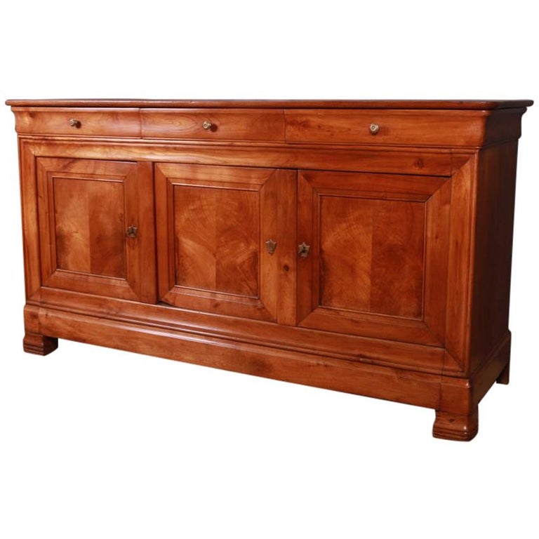 French Cherrywood Enfilade / Sideboard at 1stDibs