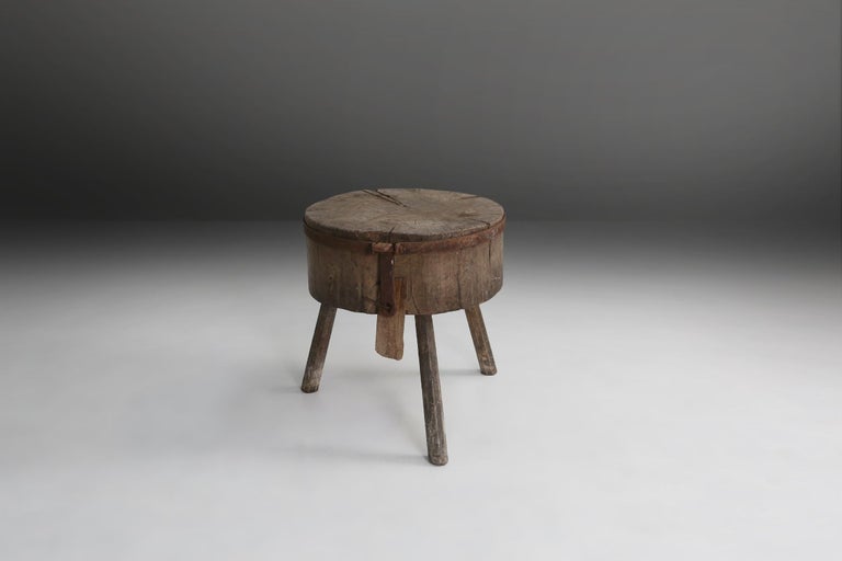 French Chopping Block Table, circa 1920 For Sale at 1stDibs