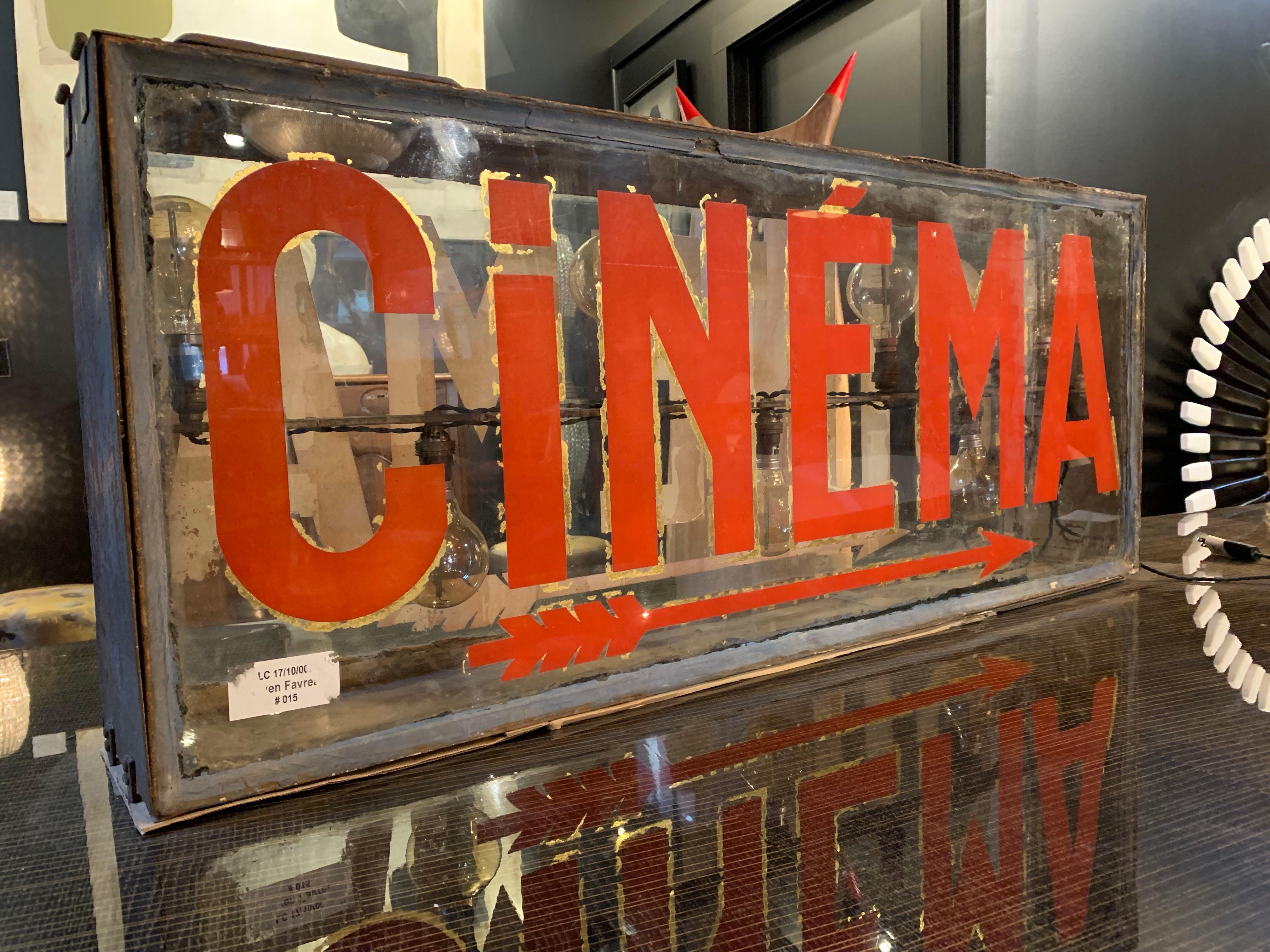 French Cinema Sign at 1stDibs