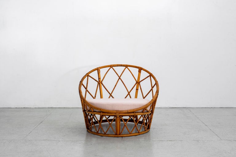 French Circular Rattan Chairs at 1stDibs