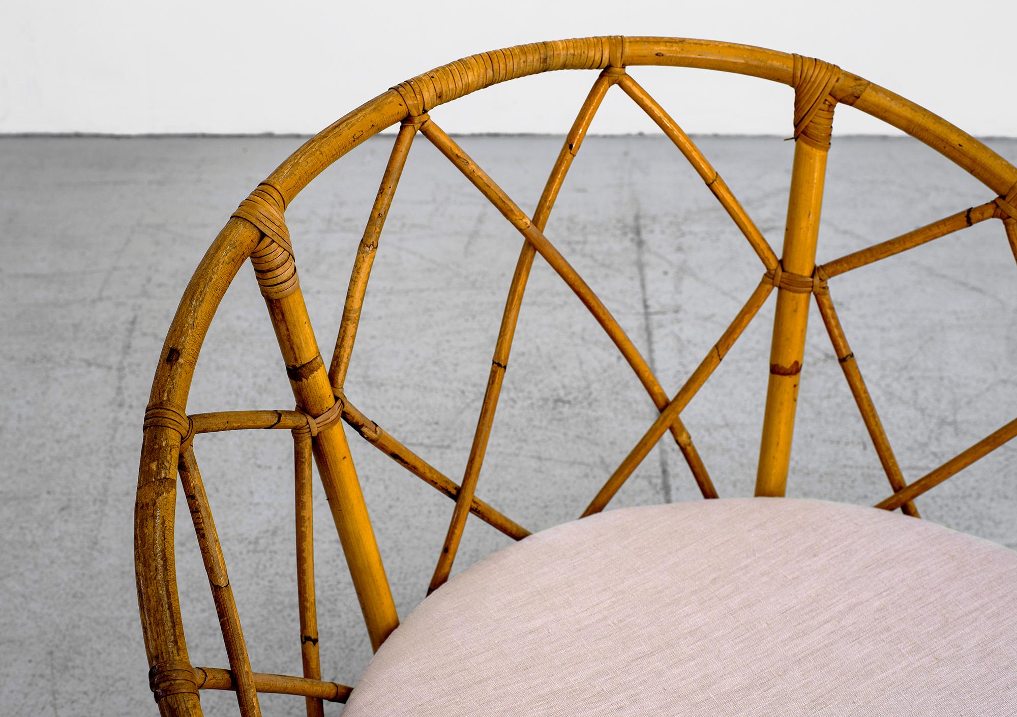 French Circular Rattan Chairs at 1stDibs | deco truss