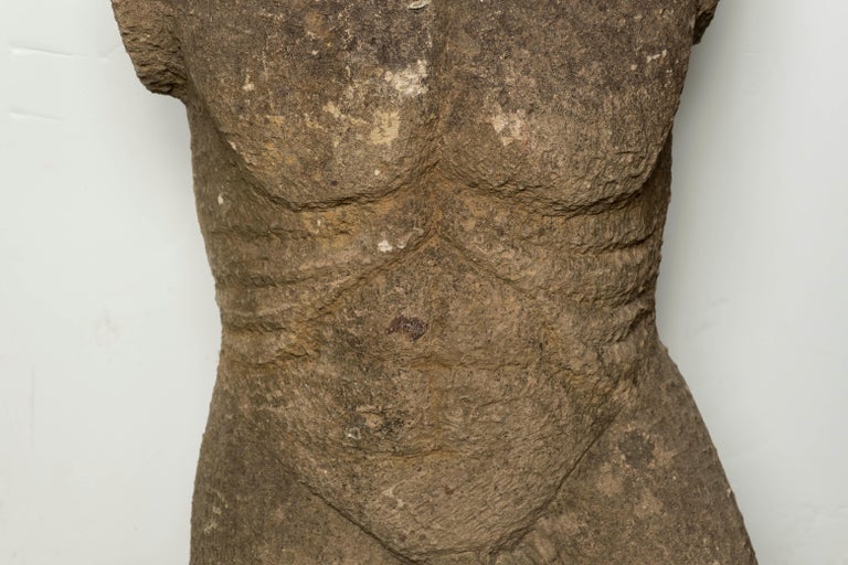 French Classical Male Stone Torso Sculpture For Sale at 1stDibs