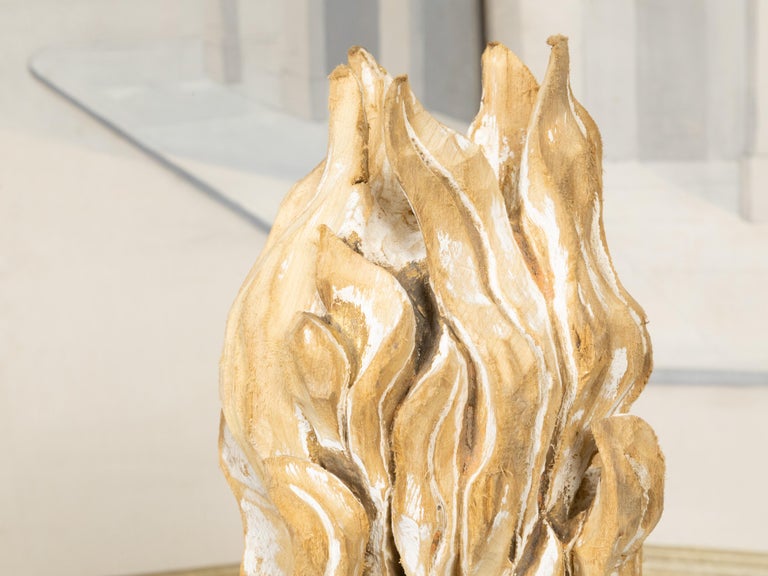 French Classical Style 19th Century Carved Wood Pots à Feu with Traces ...