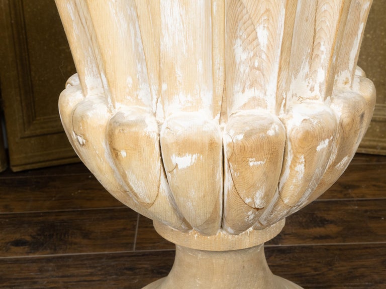 French Classical Style 19th Century Carved Wood Pots à Feu with Traces ...