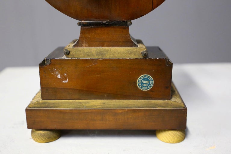 French Clock Napoléon III Original Label on the Back, 1867 For Sale at ...
