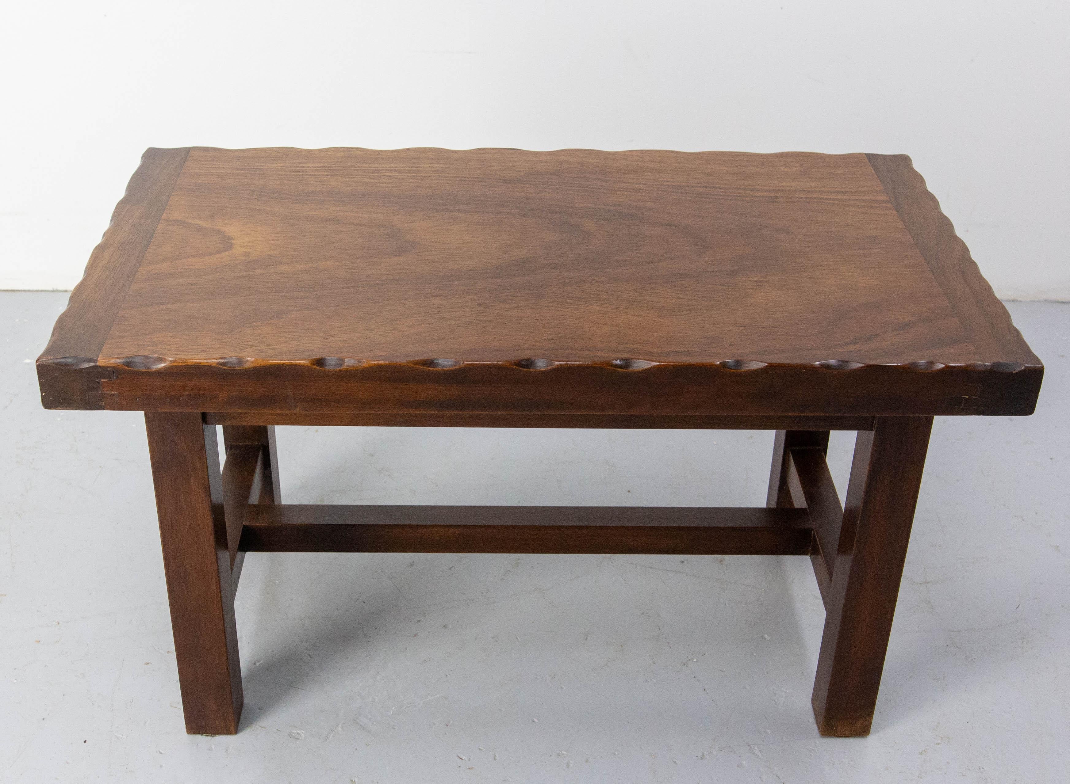 French Coffee Table Iroko, circa 1960 For Sale at 1stDibs