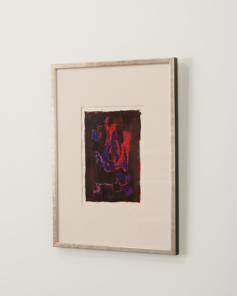 French Collection of Framed Abstract Paintings For Sale at 1stDibs