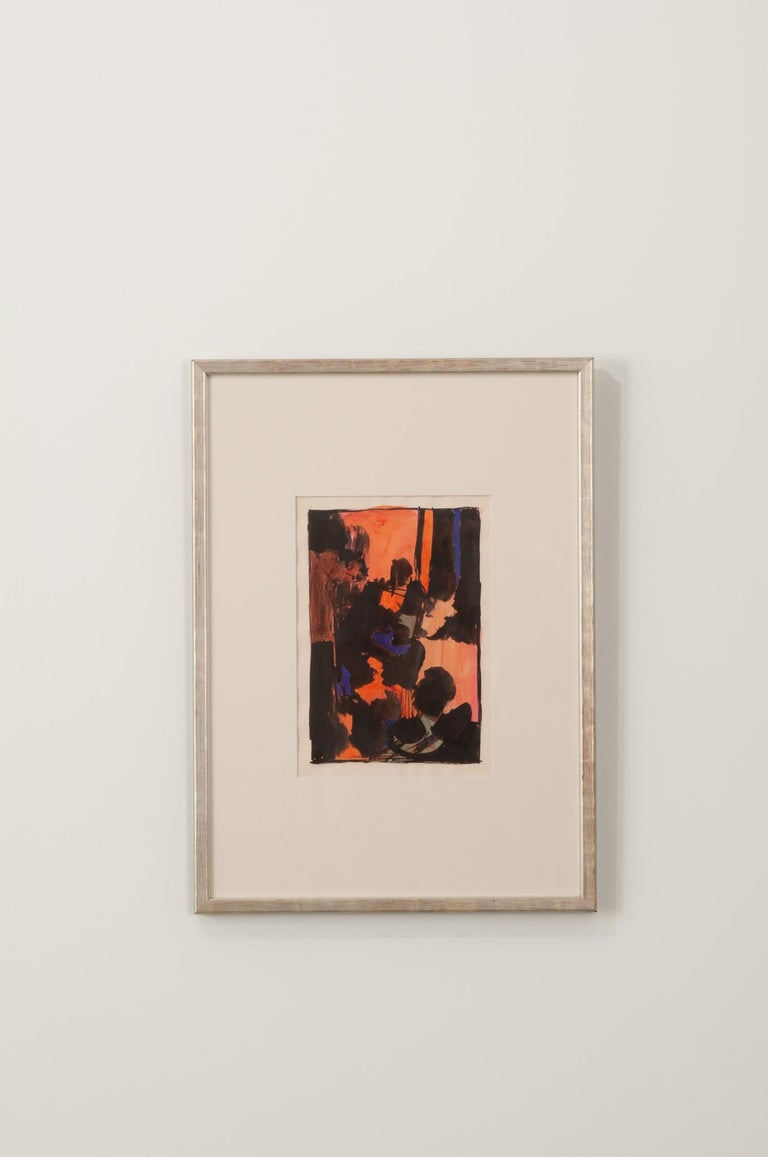 French Collection of Framed Abstract Paintings For Sale at 1stDibs