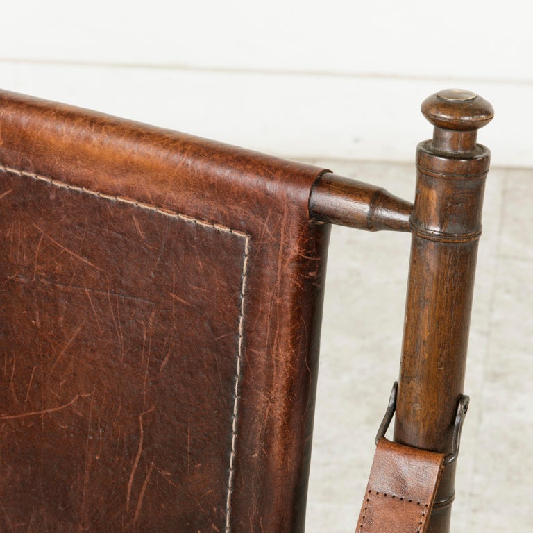 French Colonial Walnut Faux Bamboo Folding Deck Chair, circa 1900 at ...