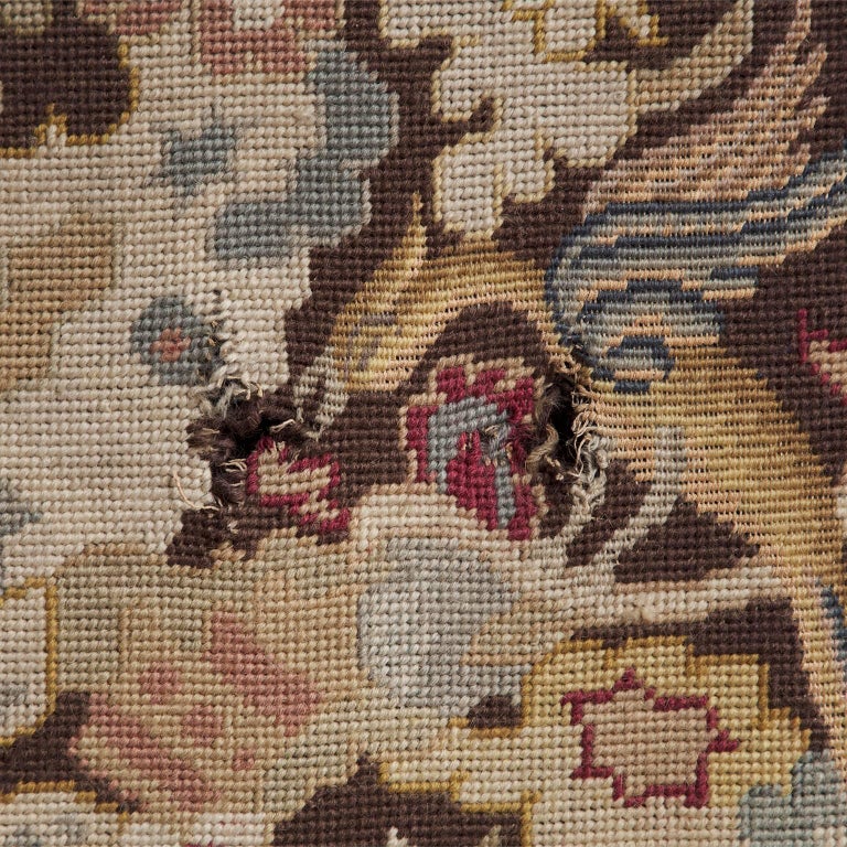 French Continental Three-Panel Needlework Dressing Screen For Sale at ...