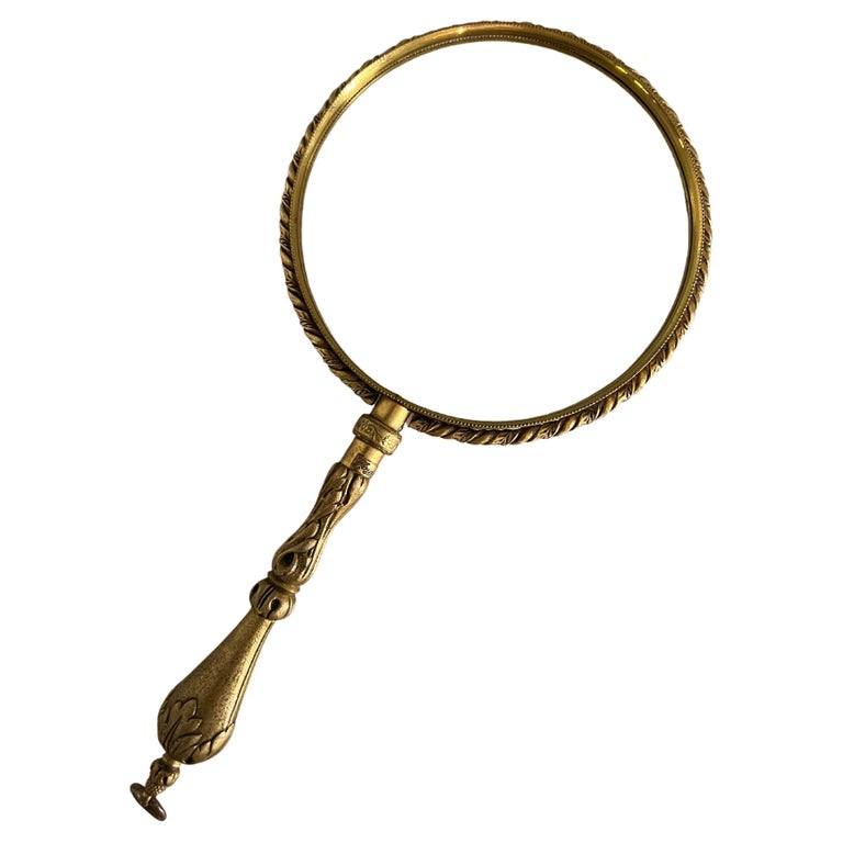 French Copper Magnifying Glass with Weighted Handle at 1stDibs