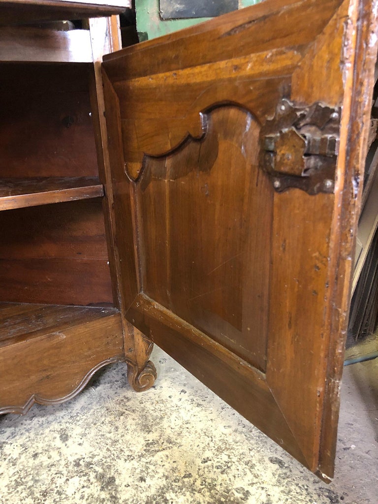 Big size French Corner Unit in Solid Walnut, with 4-Door Drawer For ...