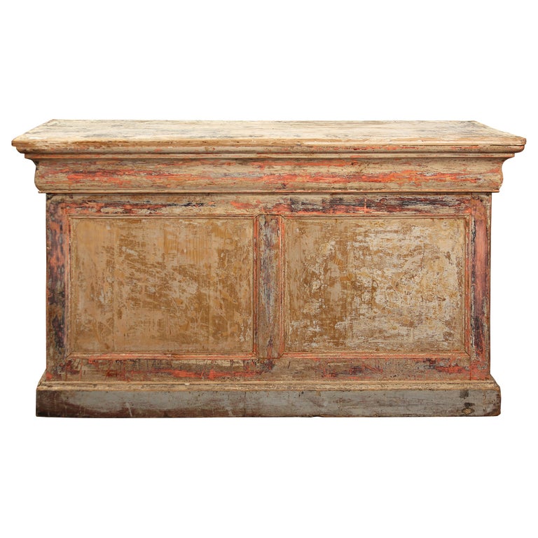 French Counter with Many Layers of Paint at 1stDibs