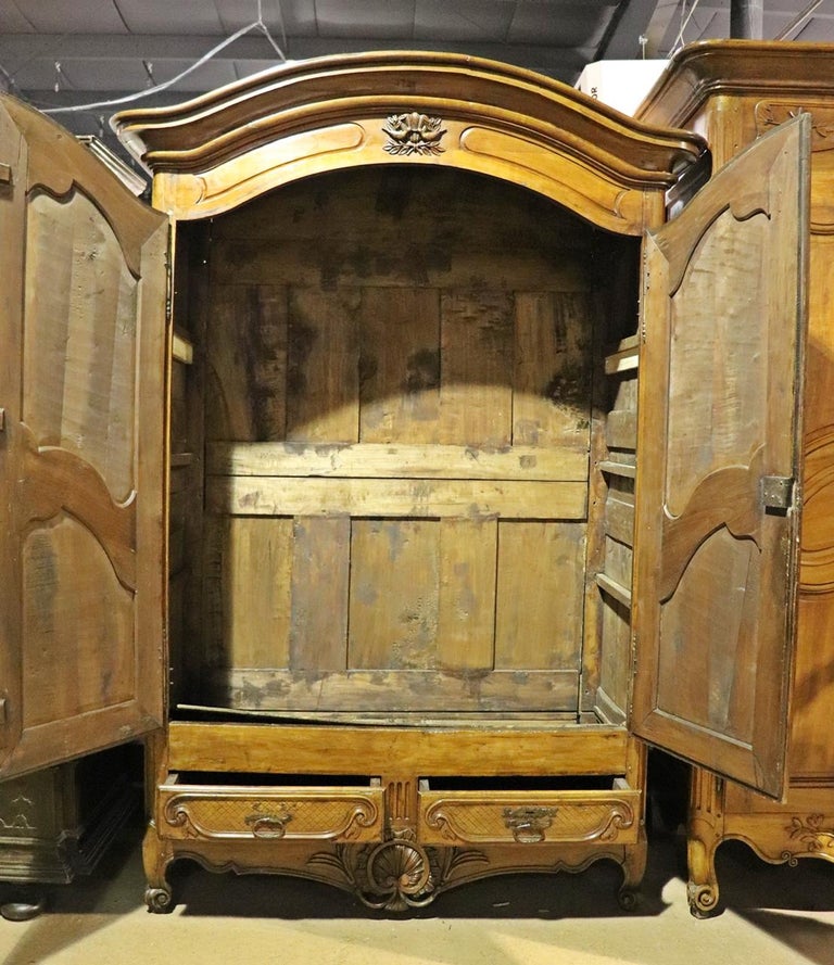 French Country Arched Top Mid 1800s era Armoire For Sale at 1stDibs ...