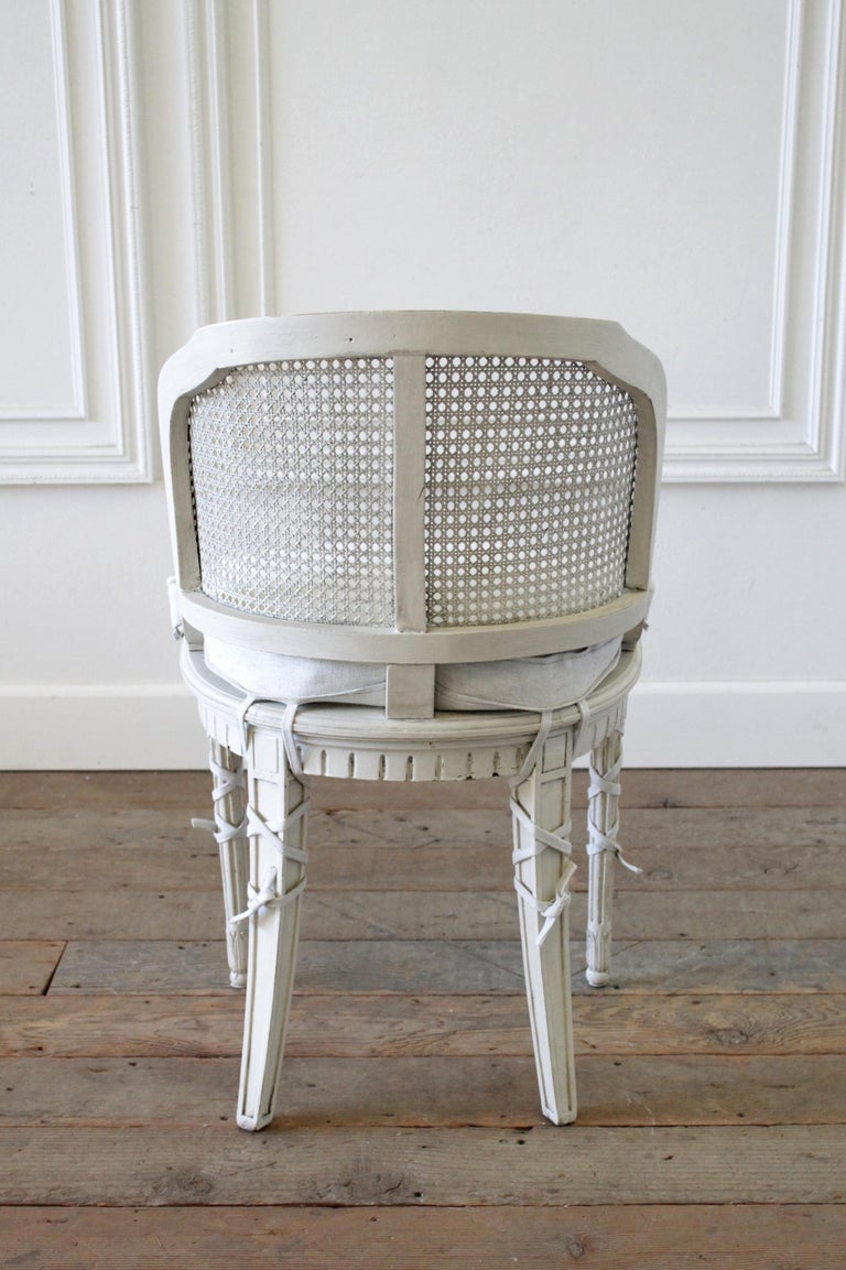 French Country Cane Back Vanity Chair at 1stDibs