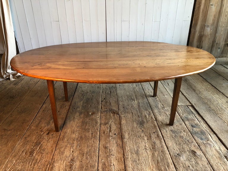French Country Large Oval Farm Table at 1stDibs