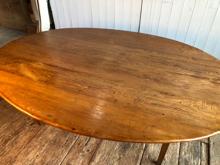 French Country Large Oval Farm Table at 1stDibs
