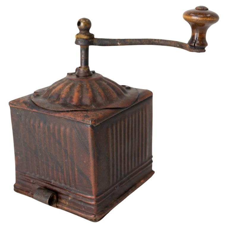 French Country Pepper Mill, Iron Plate, circa 1900 For Sale at 1stDibs