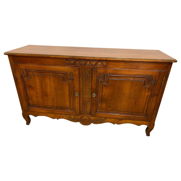 French Country Style Buffet Sideboard, Solid Cherry Sideboard, Carved ...