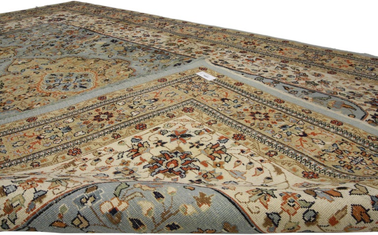 French Country Style Vintage Indo-Persian Design Area Rug at 1stDibs ...