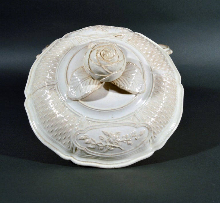 French Creamware or Faience Fine Soup Tureen, Pont-Aux-Choux For Sale ...