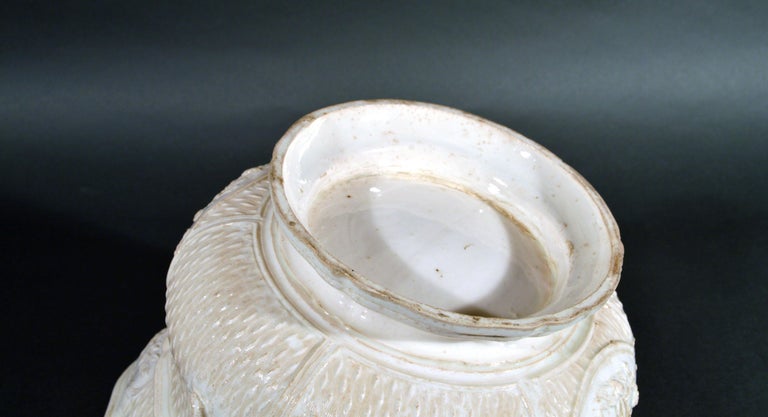 French Creamware or Faience Fine Soup Tureen, Pont-Aux-Choux For Sale ...