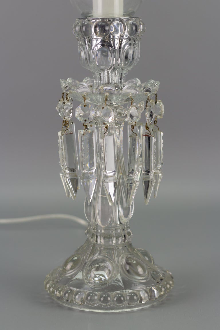 French Crystal and Cut Glass Hurricane Table Lamp at 1stDibs | vintage ...