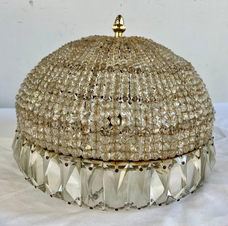 French Crystal Beaded Platfonnier C.1900 For Sale at 1stDibs