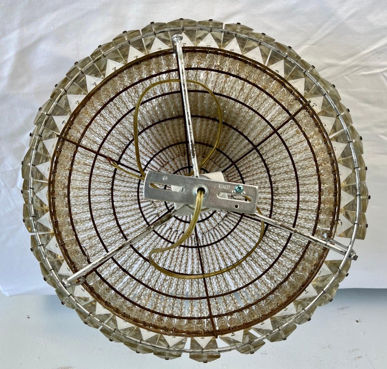 French Crystal Beaded Platfonnier C.1900 For Sale at 1stDibs