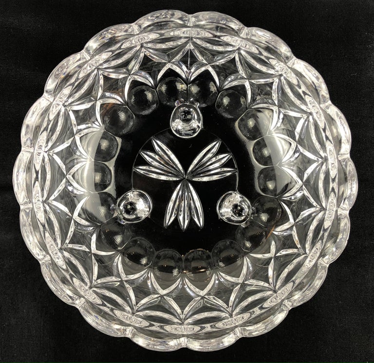 French Crystal Candy Dish, Trinket or Jewelry Box from Reims, Champagne ...