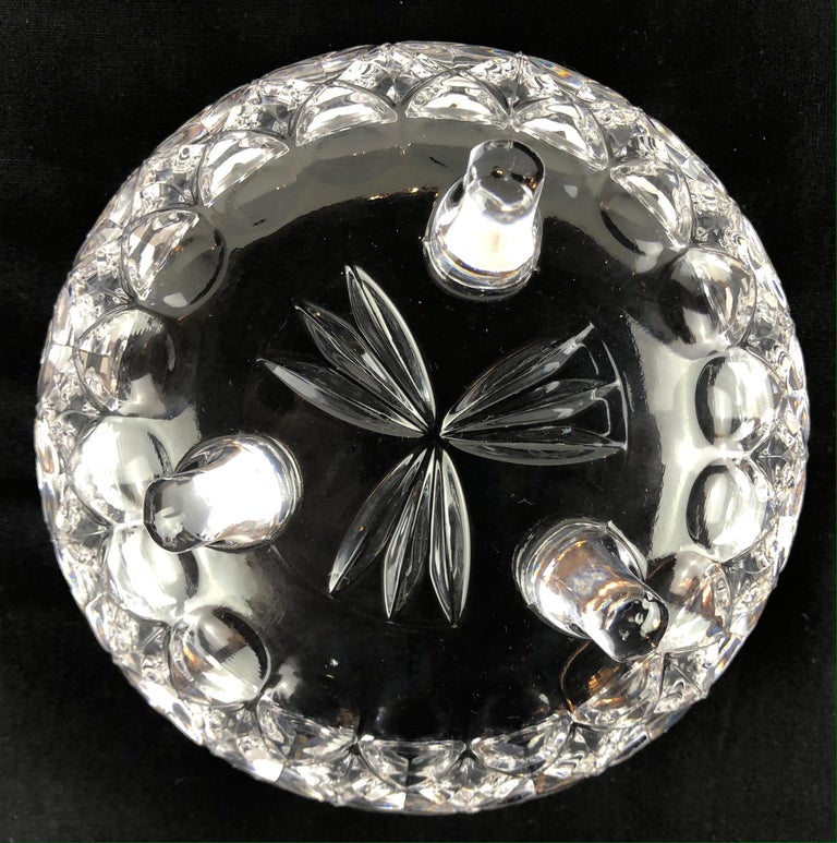 French Crystal Candy Dish, Trinket or Jewelry Box from Reims, Champagne ...