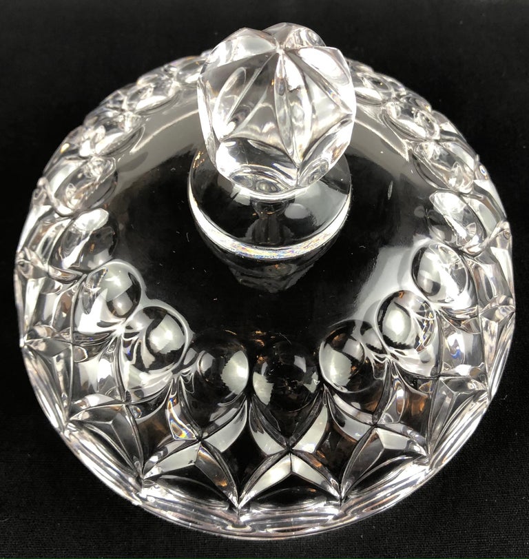 French Crystal Candy Dish, Trinket or Jewelry Box from Reims, Champagne ...