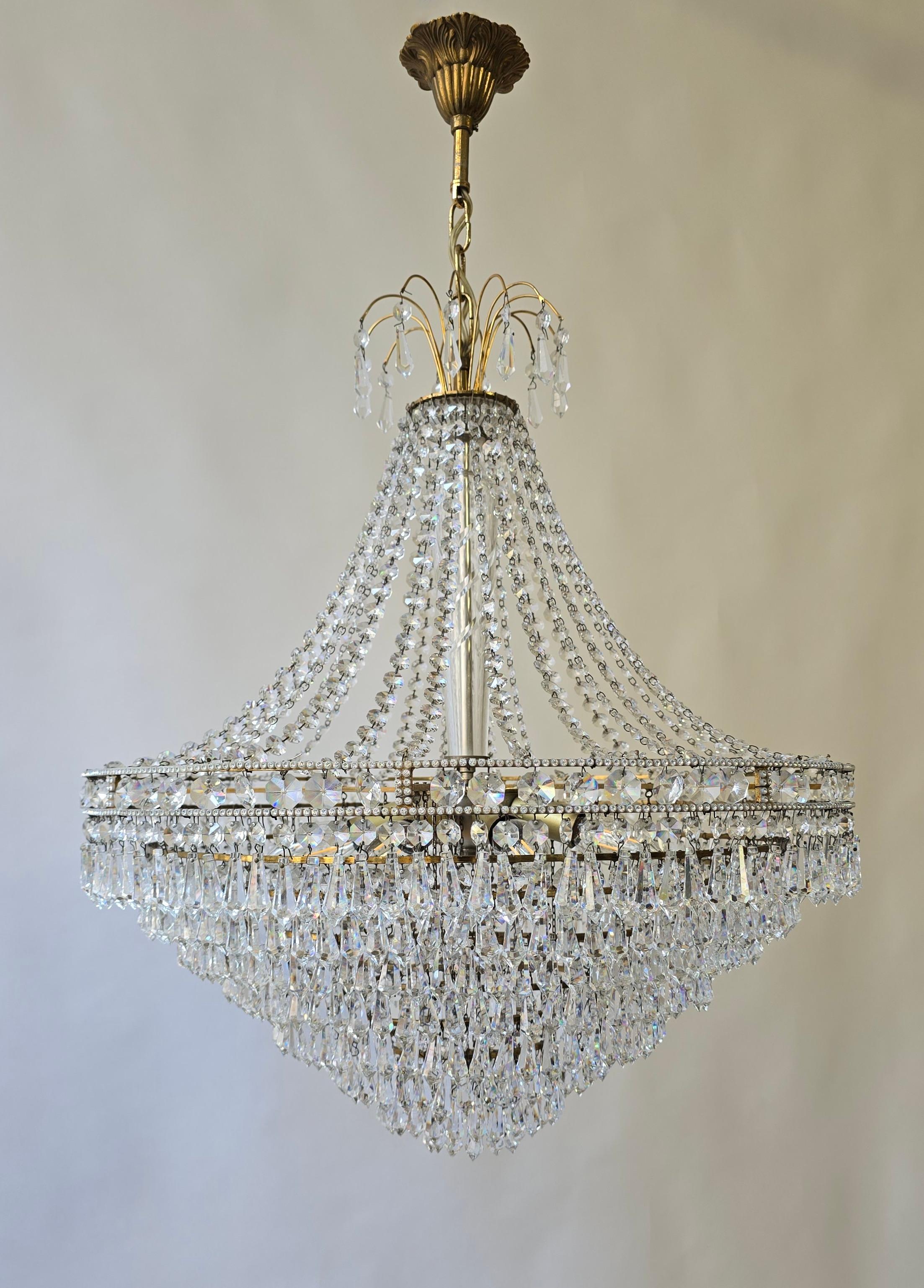 French Crystal Chandelier For Sale at 1stDibs