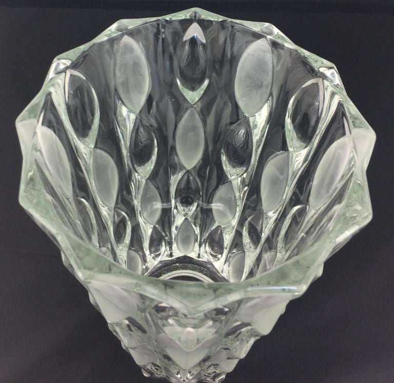 Contemporary French Clear Crystal Vase at 1stDibs