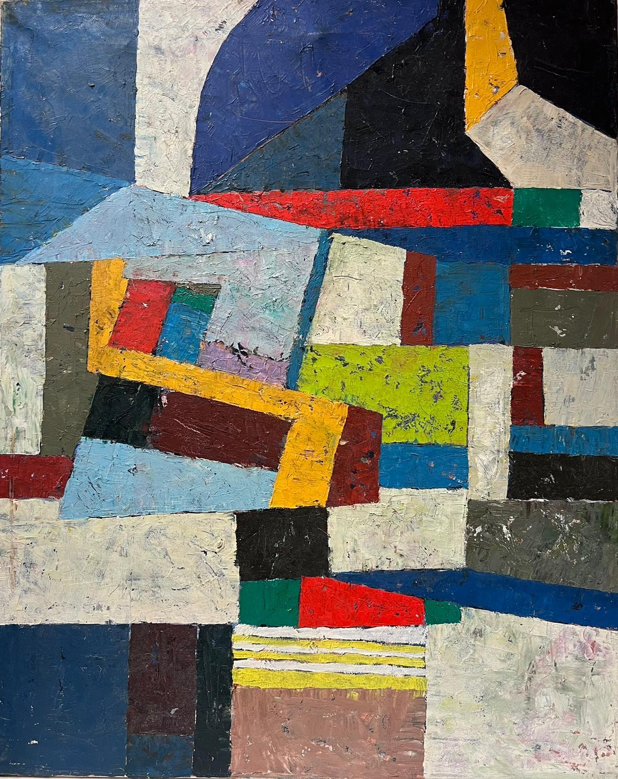 French Cubist - French Cubist Composition Oil Painting Large Canvas For ...