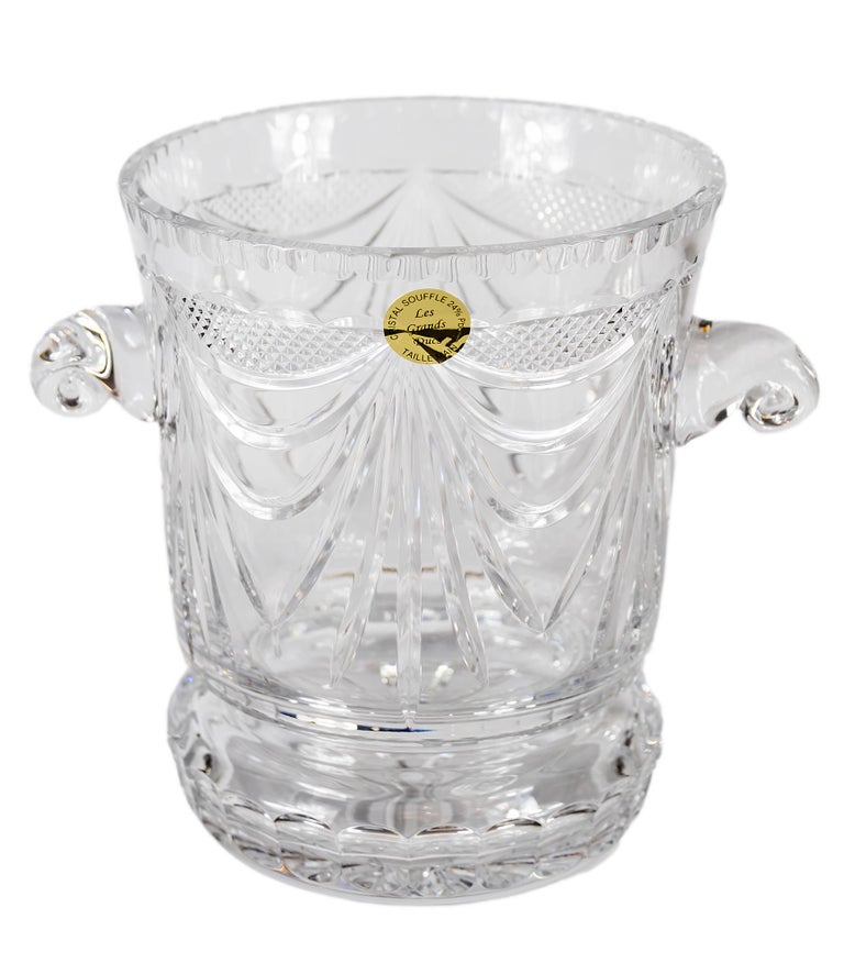 French Cut Crystal Champagne Bucket For Sale at 1stDibs