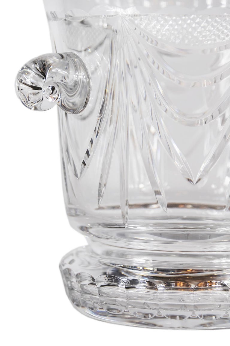 French Cut Crystal Champagne Bucket For Sale at 1stDibs
